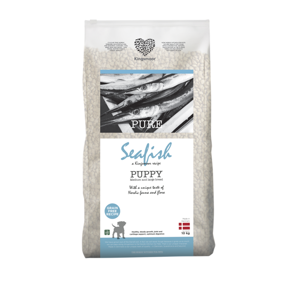Kingsmoor Pure Seafish Puppy: Fiskefoder til Mellemstore og Store Hvalpe